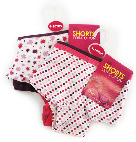 Girls Boxer Shorts - A&K Hosiery