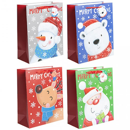 Medium Christmas Character Design Gift Bags | Wholesale Christmas ...