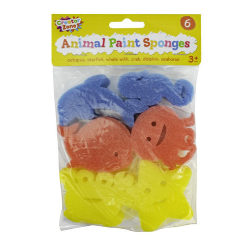 Animal Painting Sponges 6 Pack | Wholesale Toys & Inflatables ...
