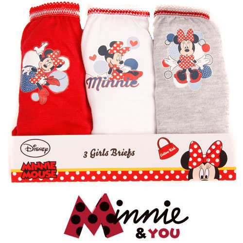 Wholesale Underwear | Disney Minnie Mouse Briefs | Girls Underwear