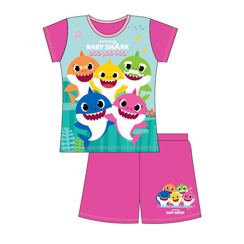 Official Girls Toddler Baby Shark Shortie Pyjamas | Wholesale Pyjamas ...