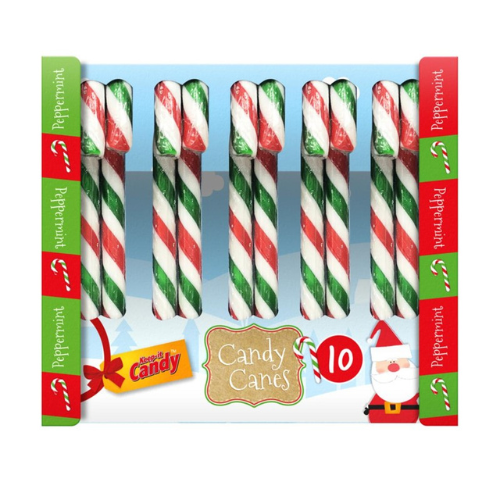Peppermint Candy Canes 10Pk Red & Green | Wholesale Sweets And ...